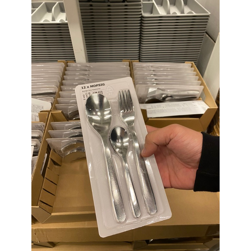 Jual IKEA 1set sendok makan Mopsig 12pcs | Shopee Indonesia