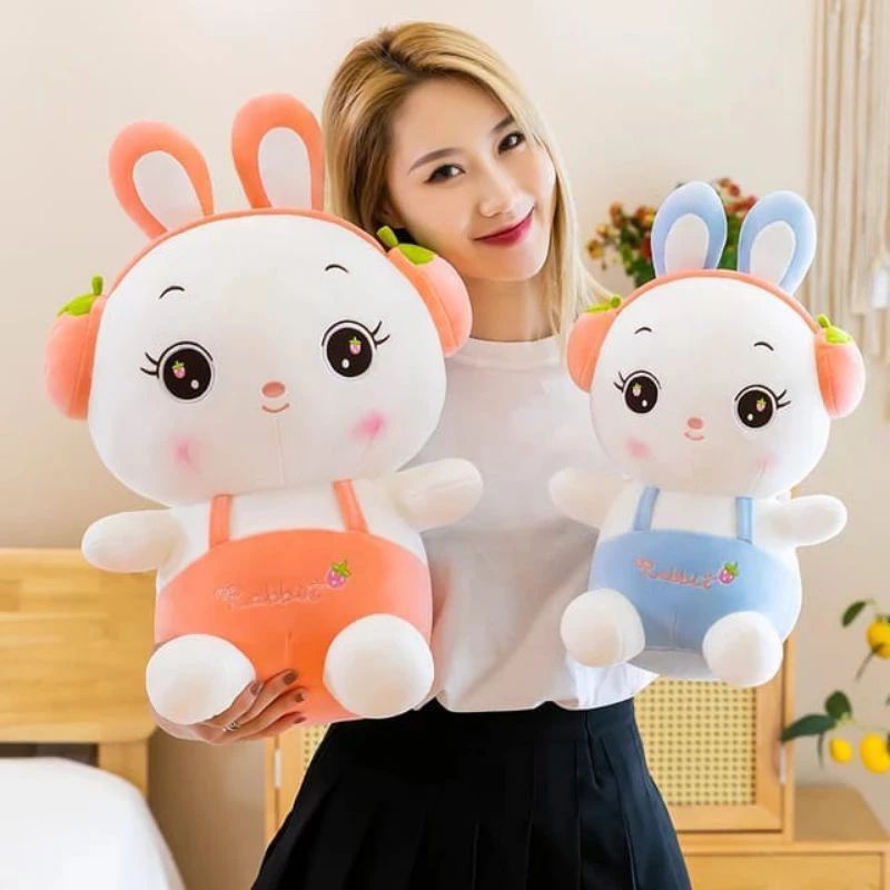 Jual BONEKA KELINCI /BONEKA RABBIT CARROT JUMPSUIT UKURAN 50cm | Shopee ...