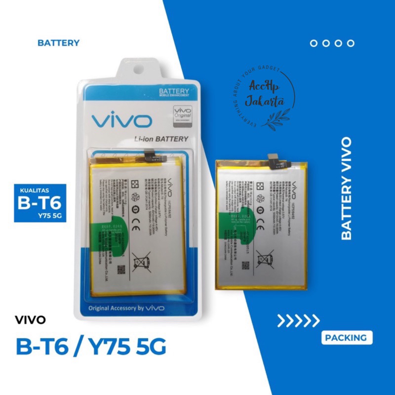 Jual Baterai Batre BT6 Vivo Y75 5G / T1 Pro / t1 5G B-T6 5000 MAH ...