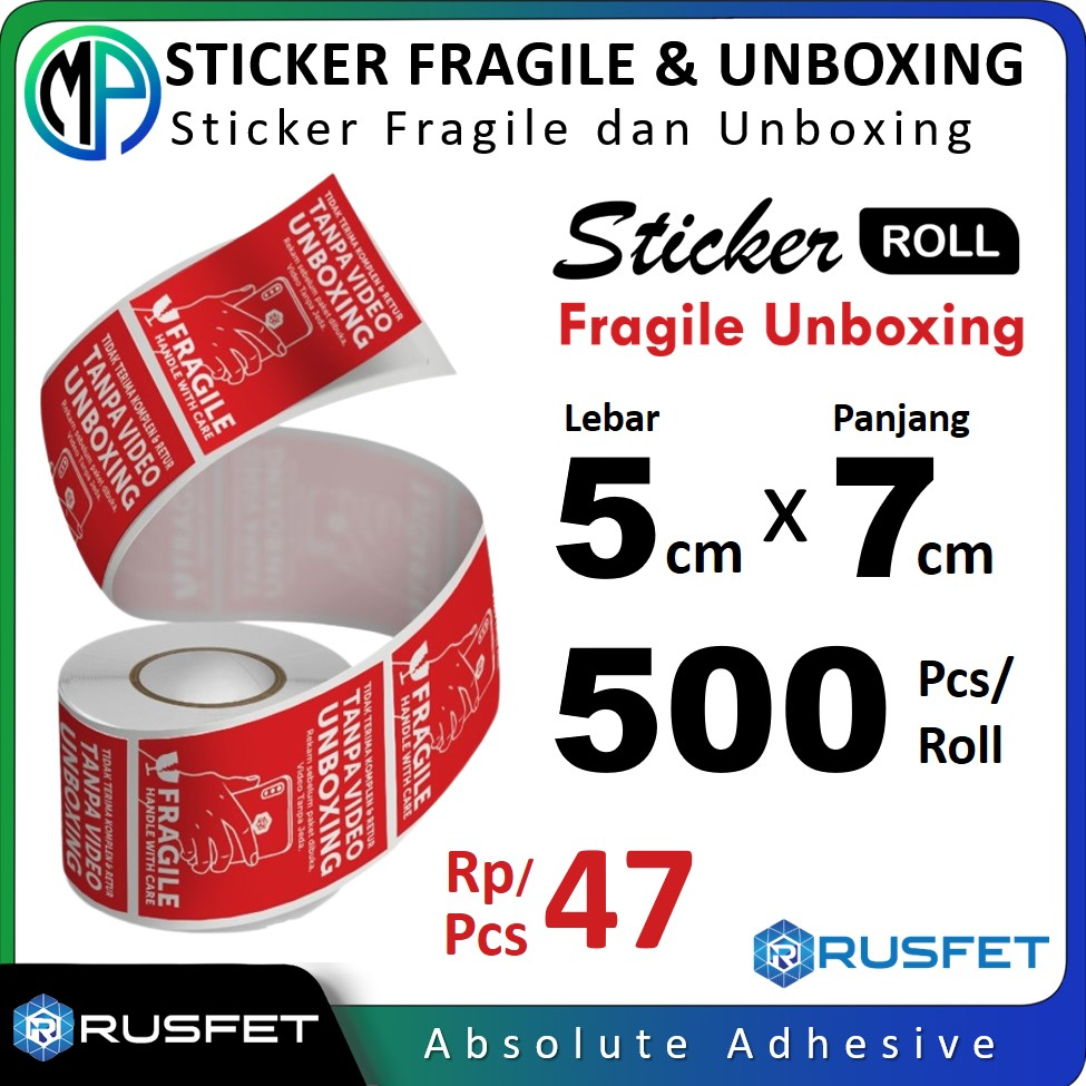 Jual Stiker Wajib Video Unboxing Sticker Fragile Unboxing 500pcs Per ...