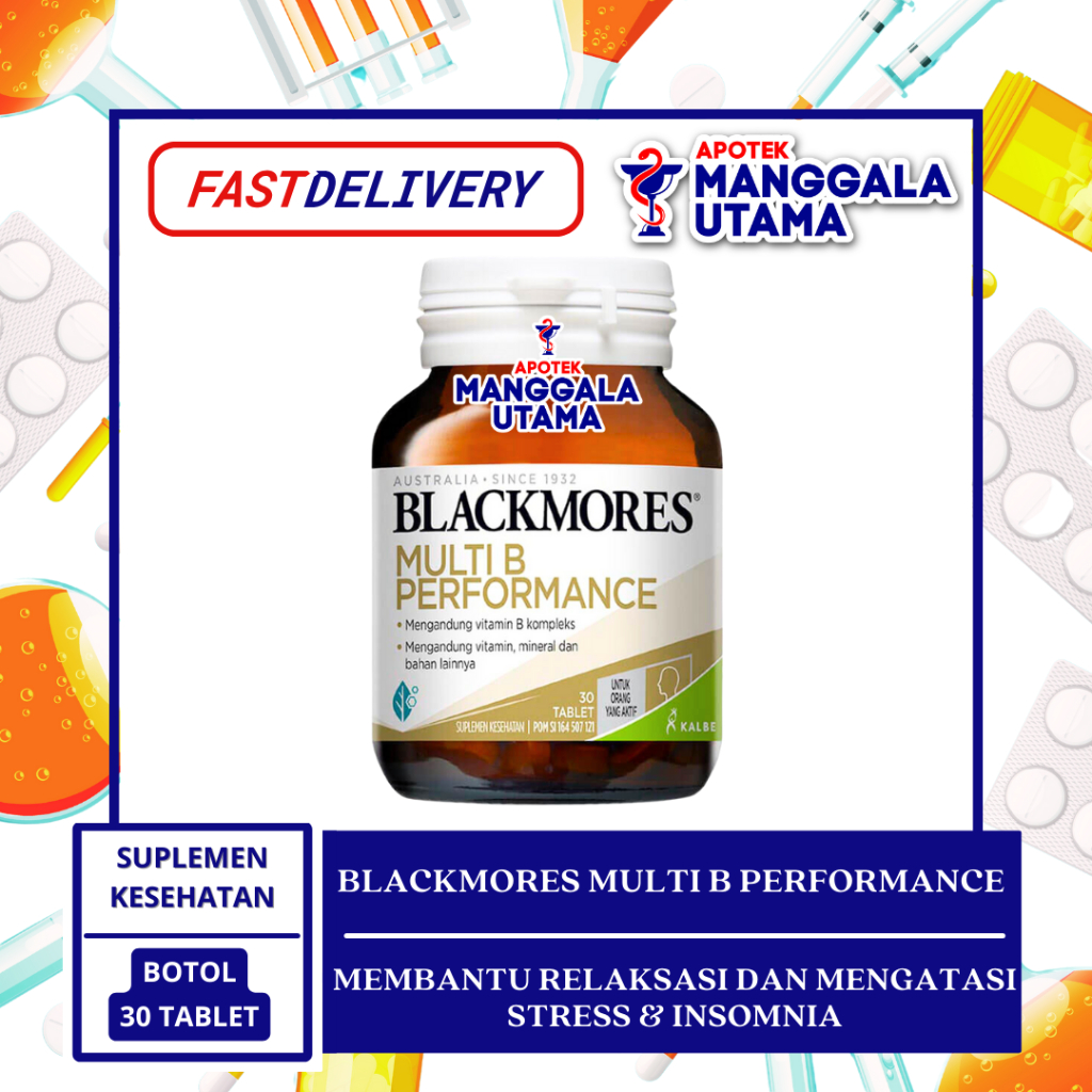 Jual BLACKMORES MULTI B PERFORMANCE PER BOTOL ISI 30 TABLET | Shopee Indonesia