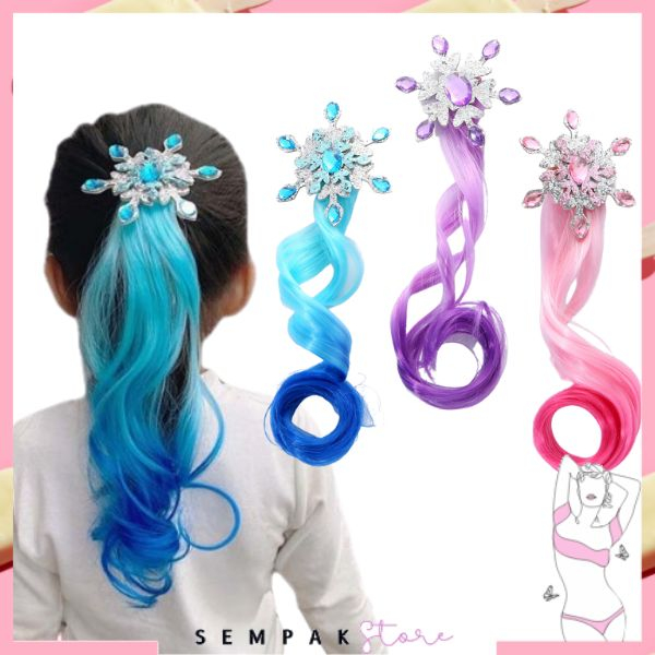Jual SS Jepit Rambut Anak Exstension Model Pita Salju Rambut Palsu Anak ...