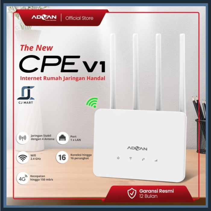Jual WIRELESS ROUTER ADVAN CPE V1-7C74E5 A10 150MBPS | Shopee Indonesia