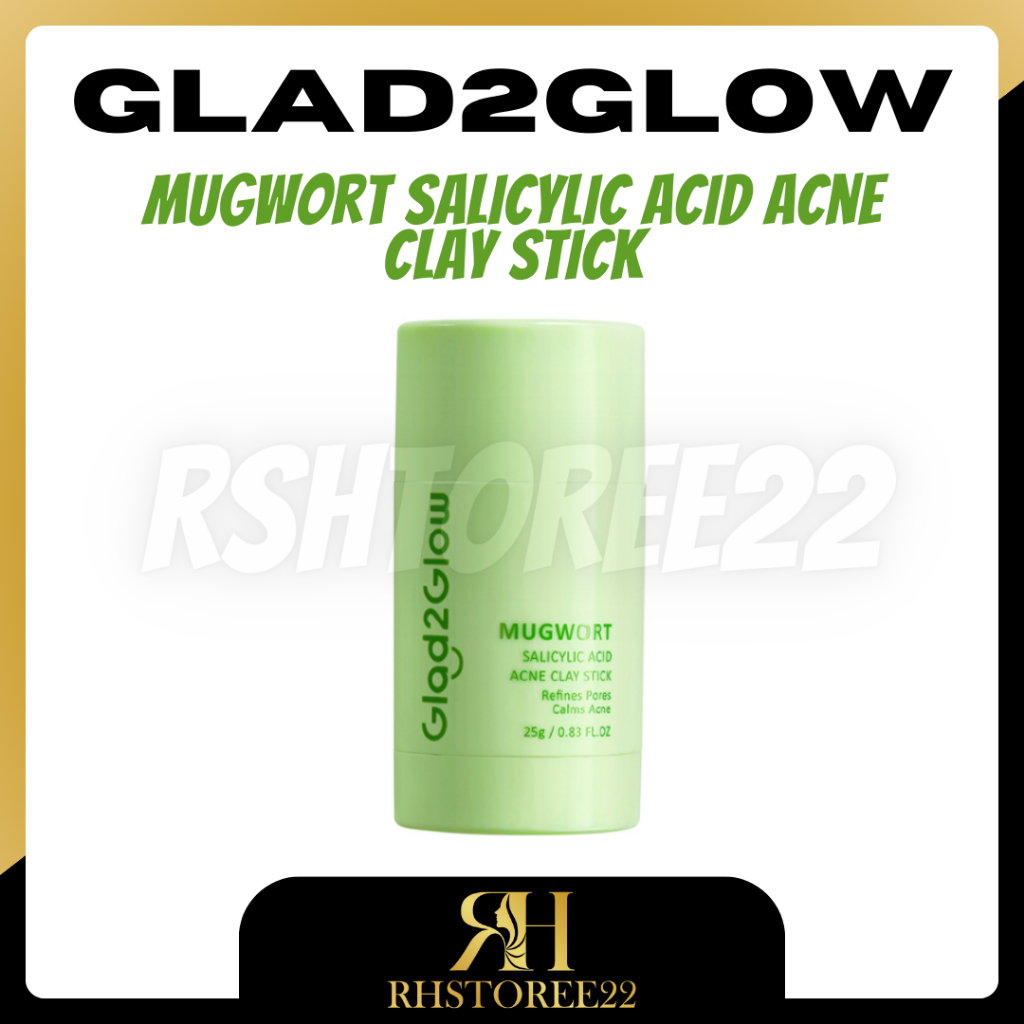 Jual GLAD2GLOW MUGWORT SALICYLIC ACID ACNE CLAY STICK 25G | Shopee Indonesia