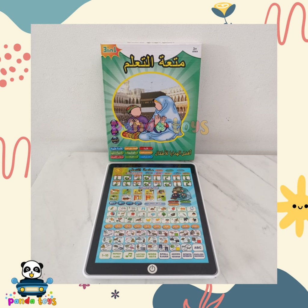 Jual MAINAN EDUKASI BELAJAR IPAD 3 BAHASA JJ-01 IPAD MUSLIM 3IN1 ...