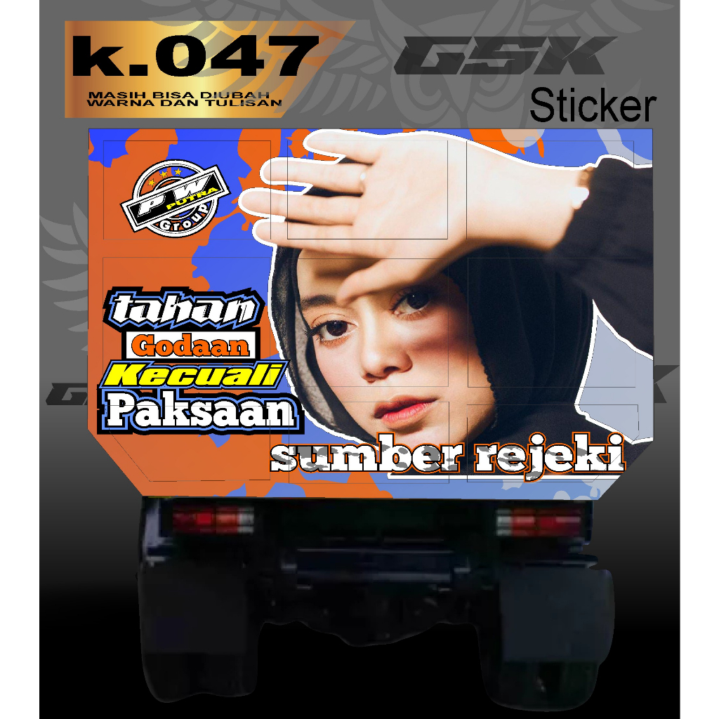 Jual decal bak truk sticker truck pintu bak belakang truk variasi ...