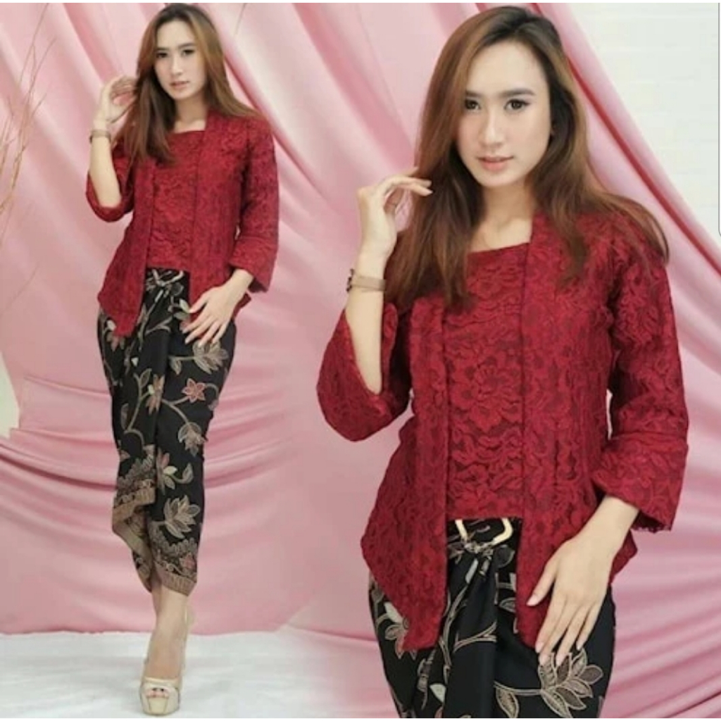 Jual Ready Set Kebaya Kutu Baru//Kebaya Kutubaru dan rok Lilit Modern//Kebaya Pesta | Shopee ...