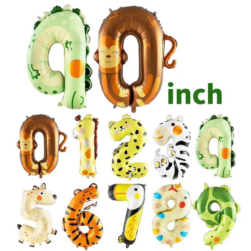 Jual BALON ANGKA ANIMAL 40inch | Shopee Indonesia