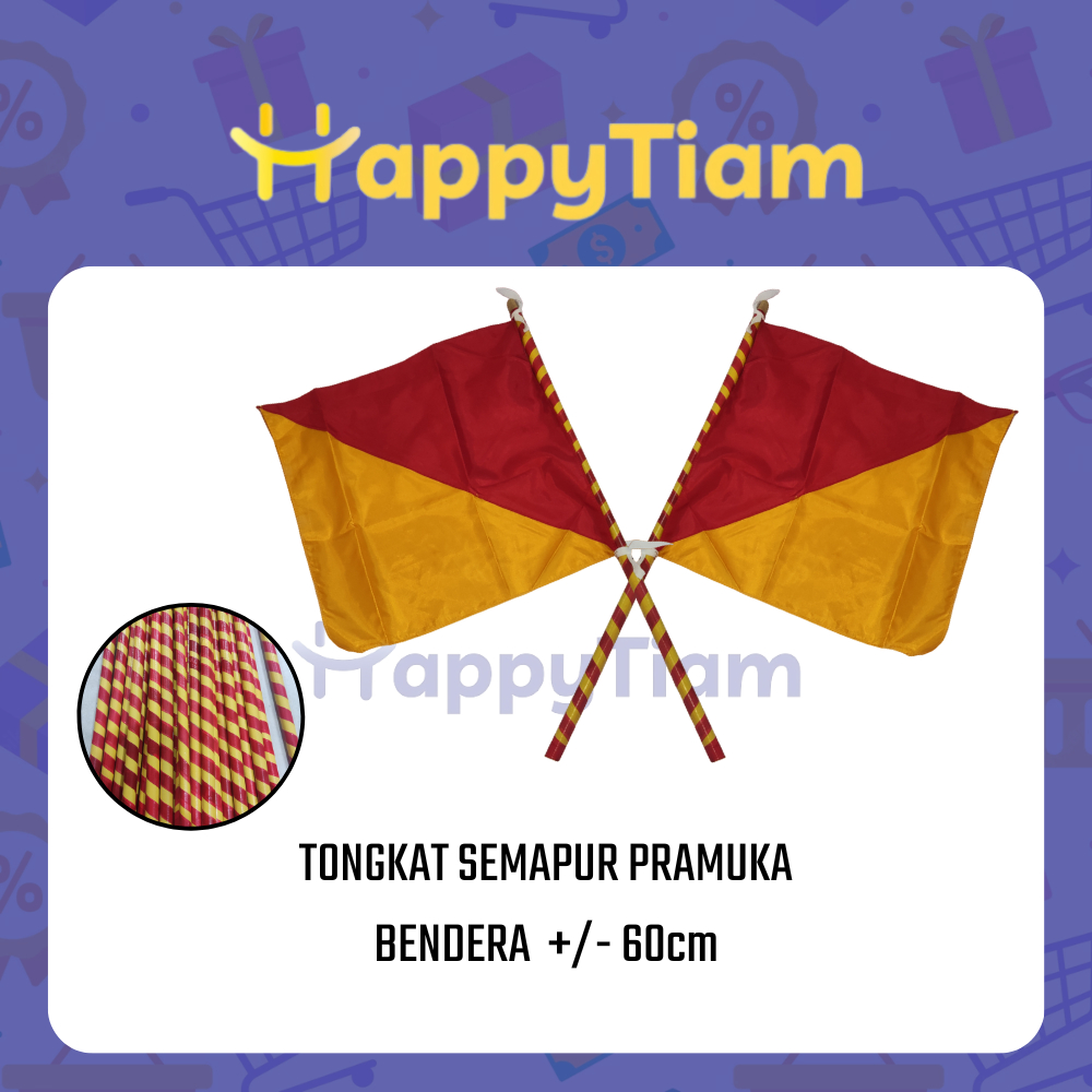 Jual TONGKAT SEMAPUR PRAMUKA SEKOLAH STIKER LILIT MERAH KUNING ...
