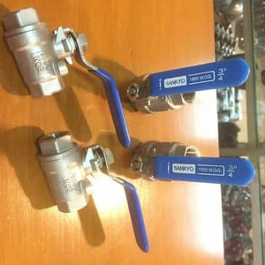 Jual Ball Valve SANKYO type model 2PC Stainless 316 SS316 1/4" 3/8" 1/2 ...