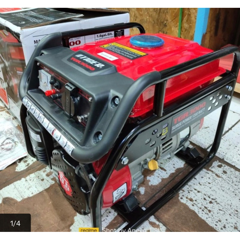 Jual MESIN GENSET TIGER TG3000 1200 WATT BENSIN GENERATOR | Shopee ...