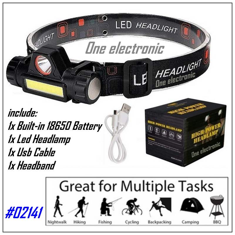 Jual Led Headlamp Senter 2 in 1 lampu kerja Led HighPower Recharge ...