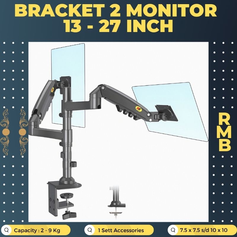 Jual Bracket/Braket/Breket Monitor 17 - 27 Inch LED Gas Spring NB H160 ...