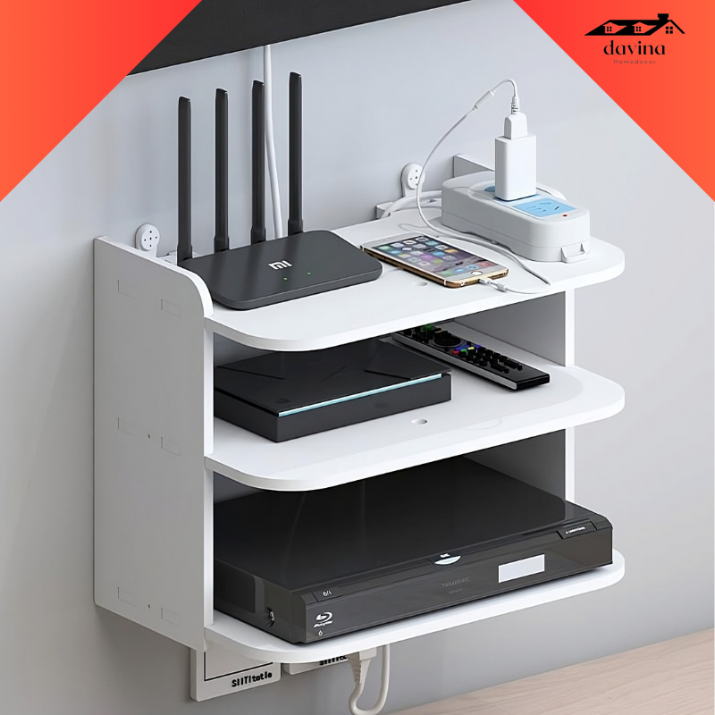 Jual Rak Dinding Tempel Minimalis Ambalan Tempat Set Top Box DVD Modem ...