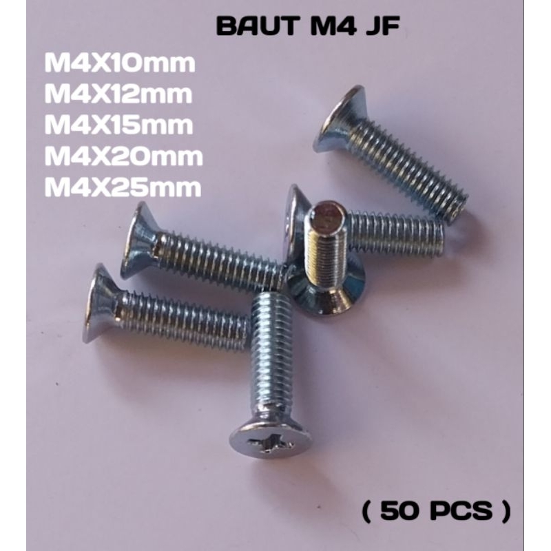 Jual BAUT M4 JF PLUS ( 50 PCS ) PUTIH | Shopee Indonesia