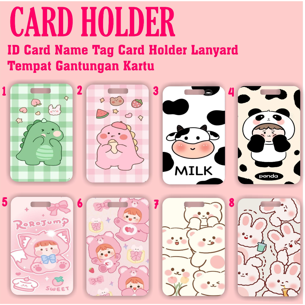 Jual ID Card Holder Name Tag Motif Karakter Cute Lucu Kartu E-money ...