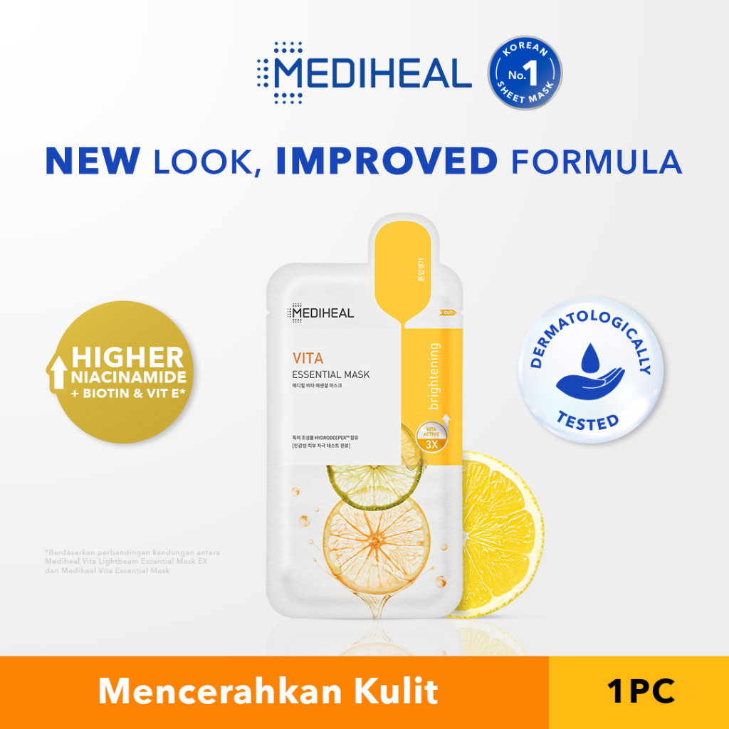Jual MEDIHEAL Vita Essential Mask, Variant - New Look - Improved ...