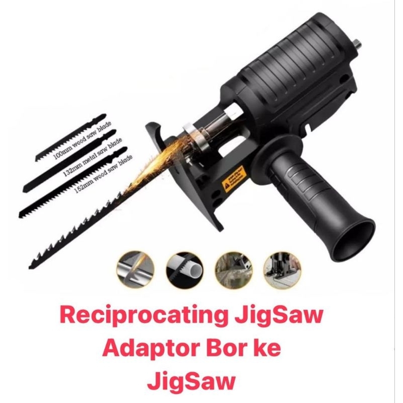 Jual Reciprocating JigSaw adaptor bor ke Jigsaw | Shopee Indonesia