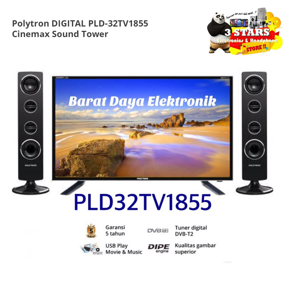 Jual POLYTRON LED TV 32 Inch Polytron DIGITAL PLD-32TV1855 Cinemax Sound Tower - Digital TV ...