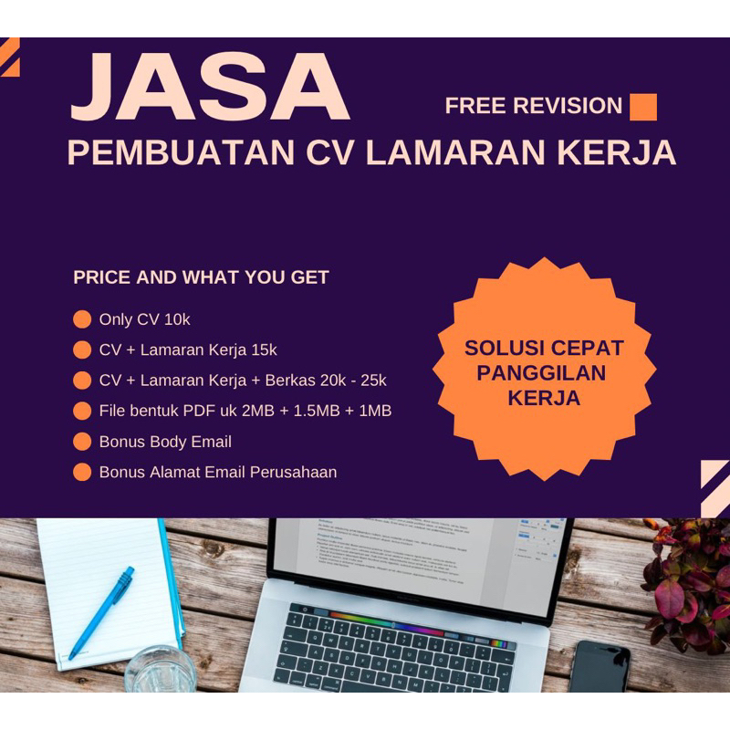 Jual Jasa Pembuatan CV Lamaran Kerja | Curriculum Vitae | Berkas Lamaran | CV | Shopee Indonesia