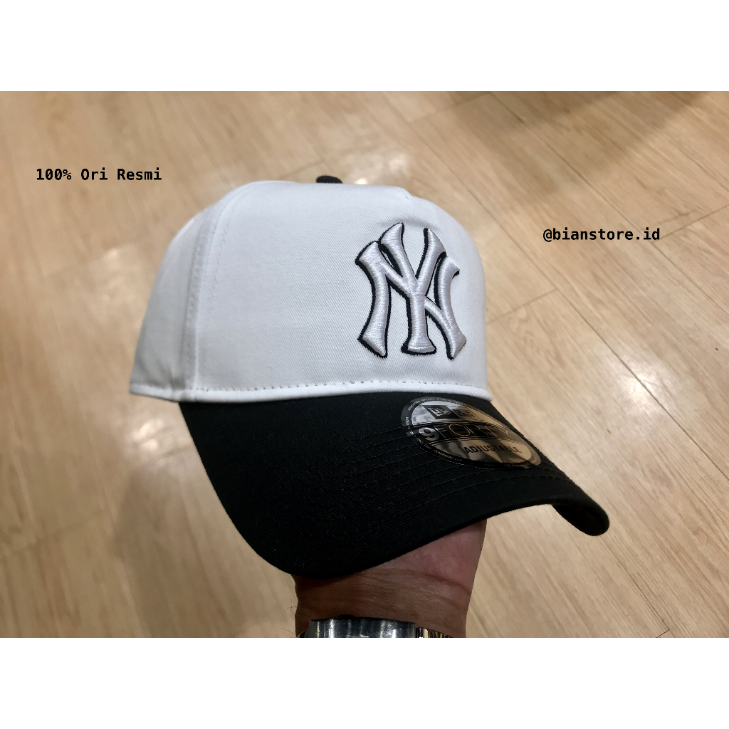 Jual Topi New Era 9Forty A-Frame New York Yankees Stencil White/Black ...