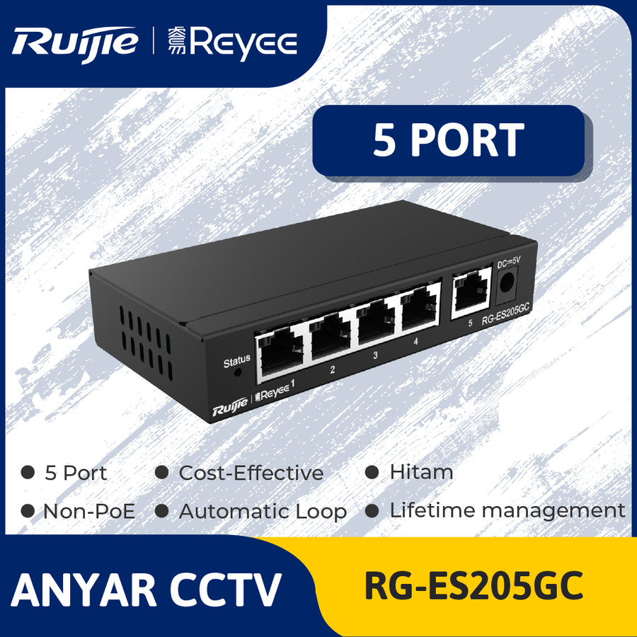 Jual RUIJIE REYEE RG-ES205GC 5-Port Gigabit Smart Cloud Mananged Non-PoE | Shopee Indonesia