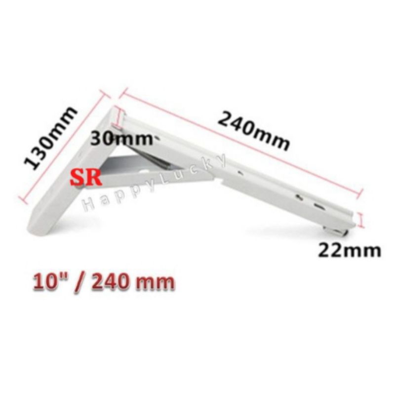 Jual Siku Lipat 10 " ( 25 cm ) Siku Dinding Penyangga Meja Lipat ...