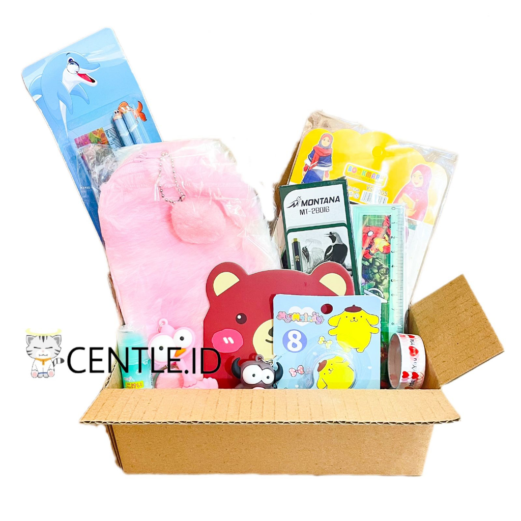 Jual BOX PAKET ISI ALAT TULIS UKURAN 20X8X8 CM | Shopee Indonesia