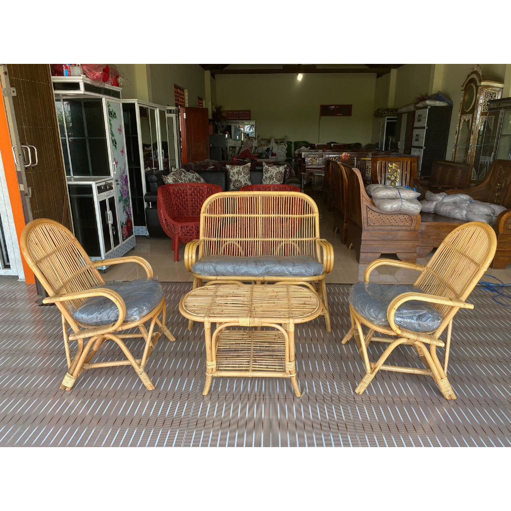 Jual KURSI TAMU NJALIN/ ROTAN ASLI/ KURSI ANYAMAN AESTETHIC - MEBEL ...