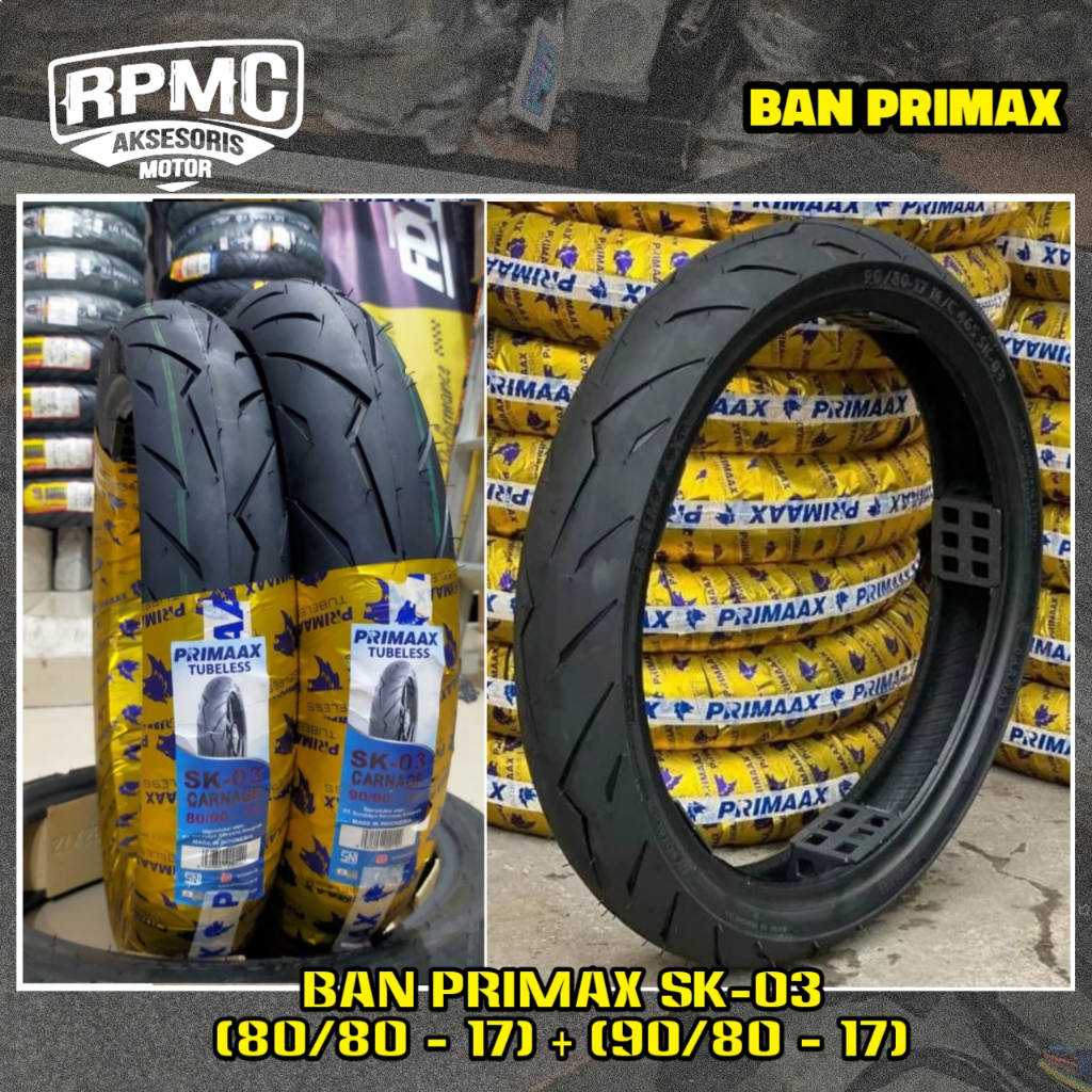 Jual BAN PRIMAAX SK 03 RING 17 UKURAN 90/80 DAN 80/80 DONAT MOTIF ...