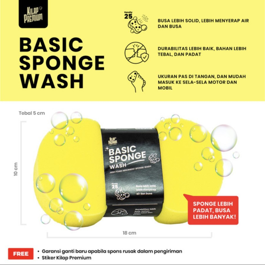 Jual Sponge Cuci Mobil dan Motor Kilap Premium / Busa Cuci Kendaraan ...