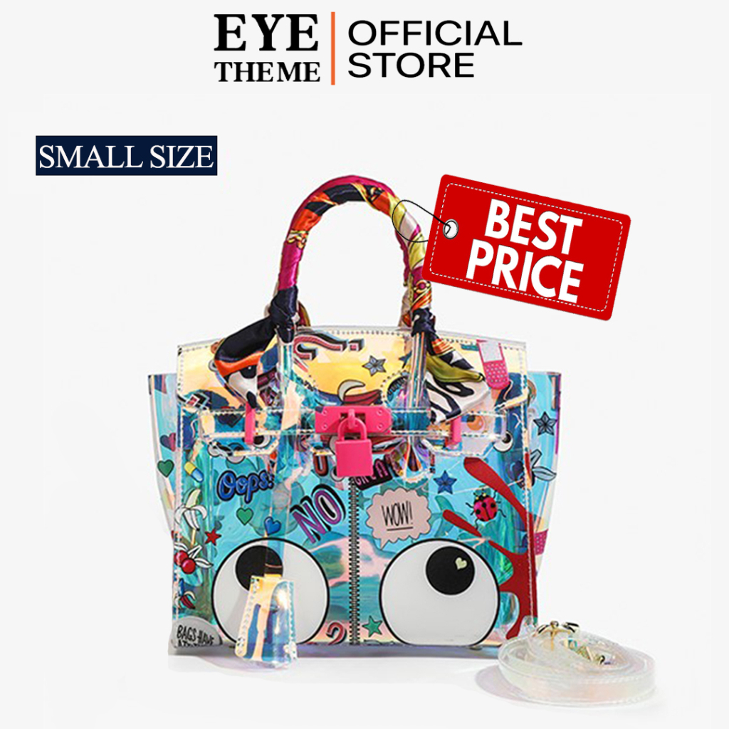Jual EYE THEME ~ Tas Wanita Lodhye Eye Theme Printed Hologram Tote Bag 9454-118 SMALL SIZE ...