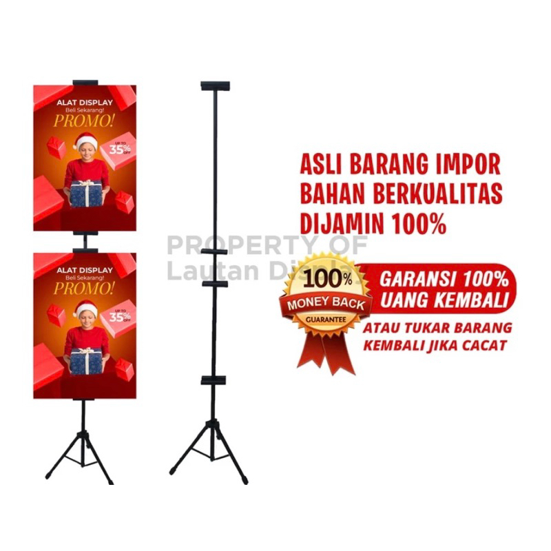 Jual Tripod stand banner 4 sisi double seat stand banner atas bawah ...