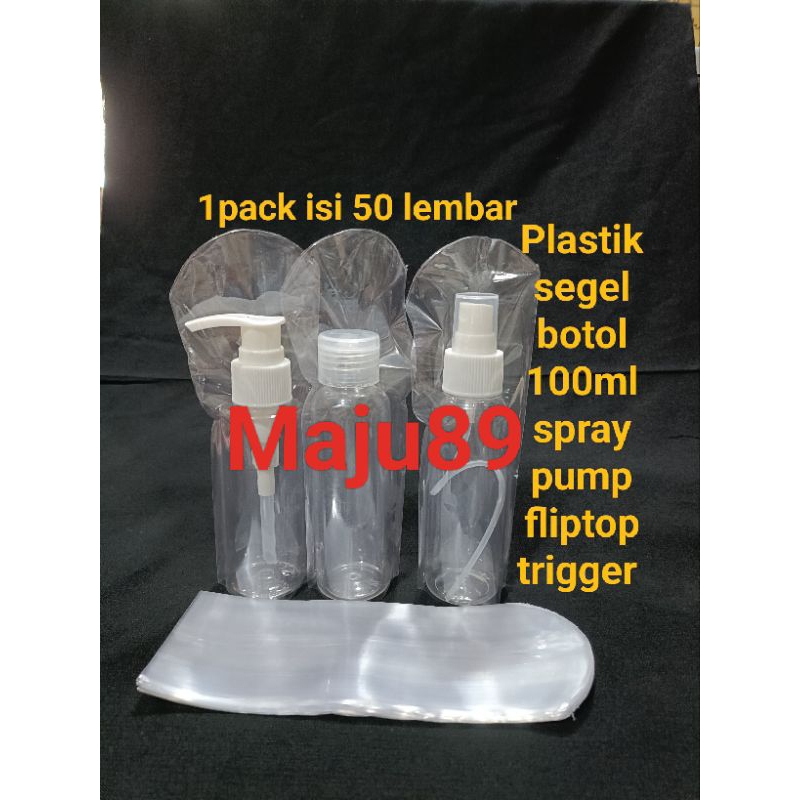 Jual Plastik segel botol 100 ml botol pump spray fliptop trigger seal ...