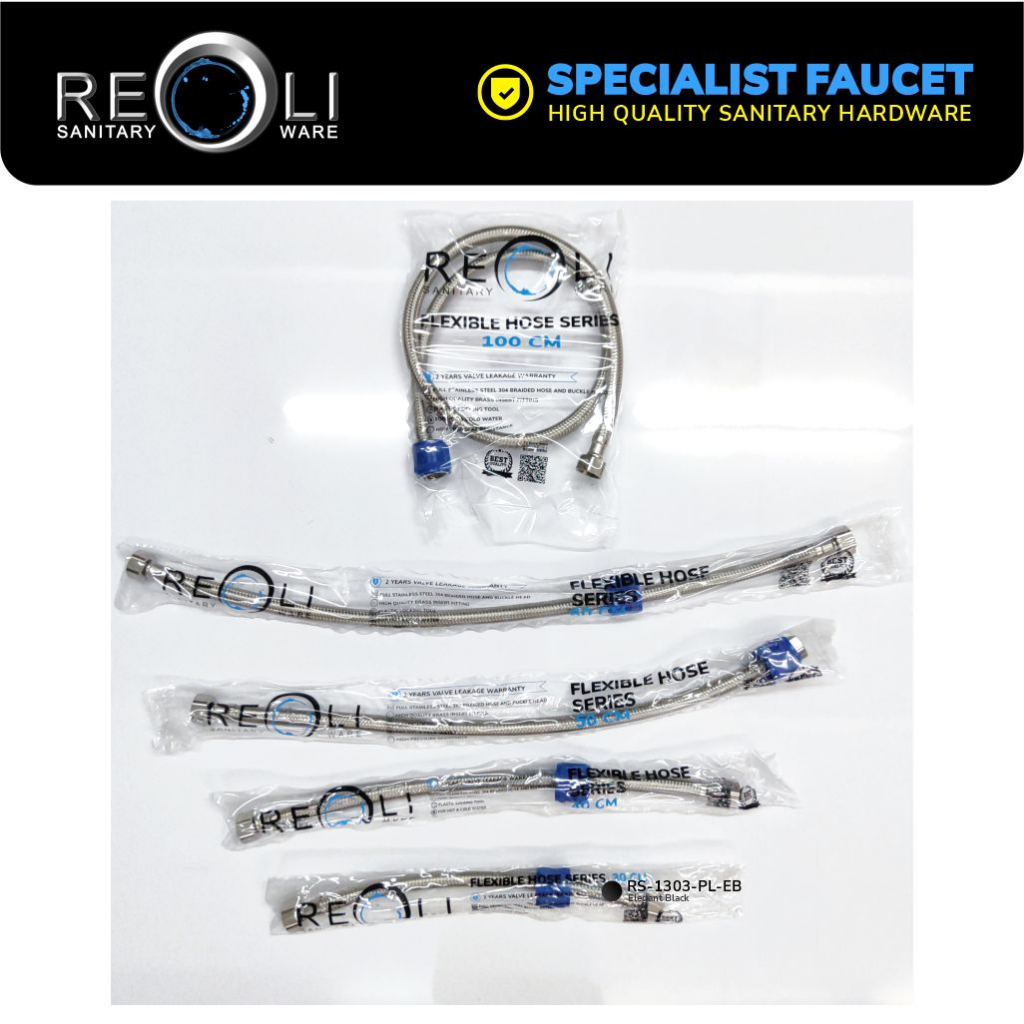 Jual REOLI Flexible Hose 30 40 50 60 100 cm Selang Fleksibel Anyam ...