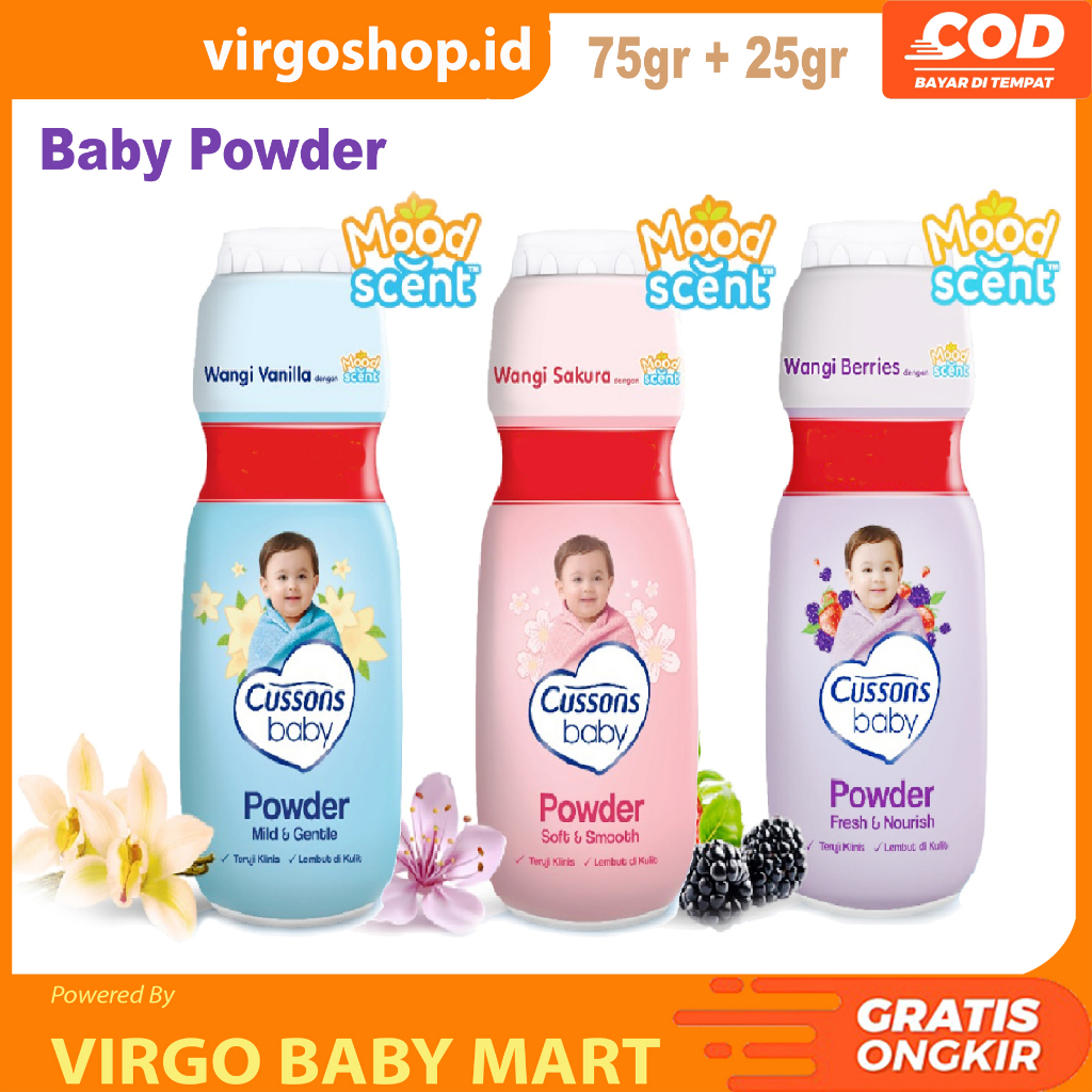 Jual Cussons Baby Powder Fresh & Nourish / Soft & Smooth / Mild ...
