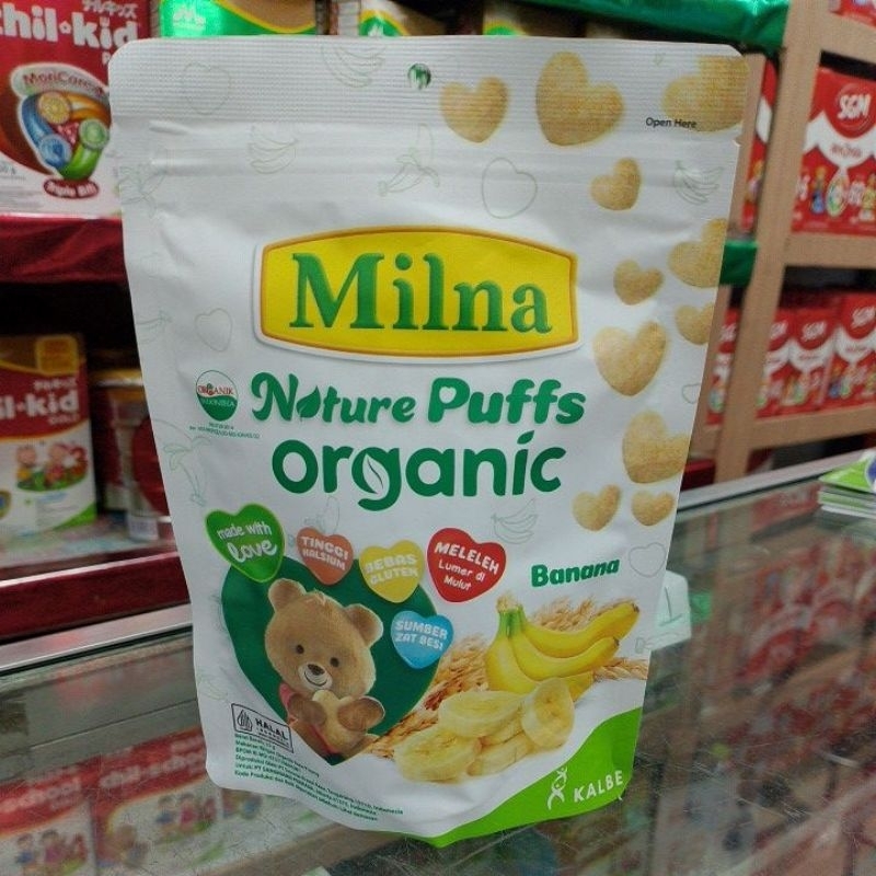 Jual Milna Nature Puffs Organic Banana Shopee Indonesia