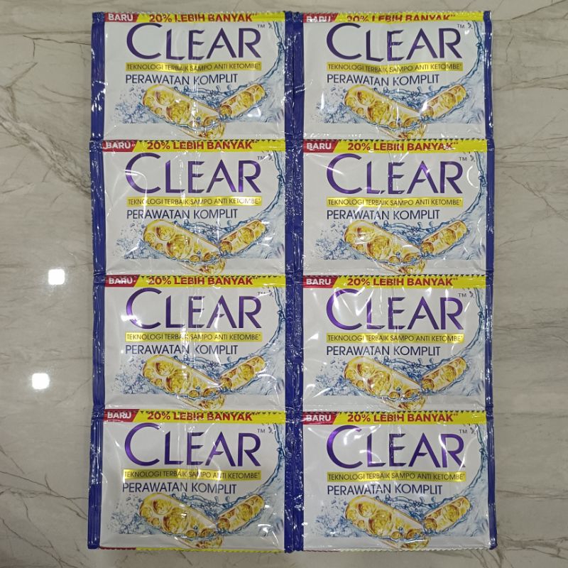 Jual Sampo CLEAR Anti Ketombe Renteng isi 12 Sachet | Shopee Indonesia