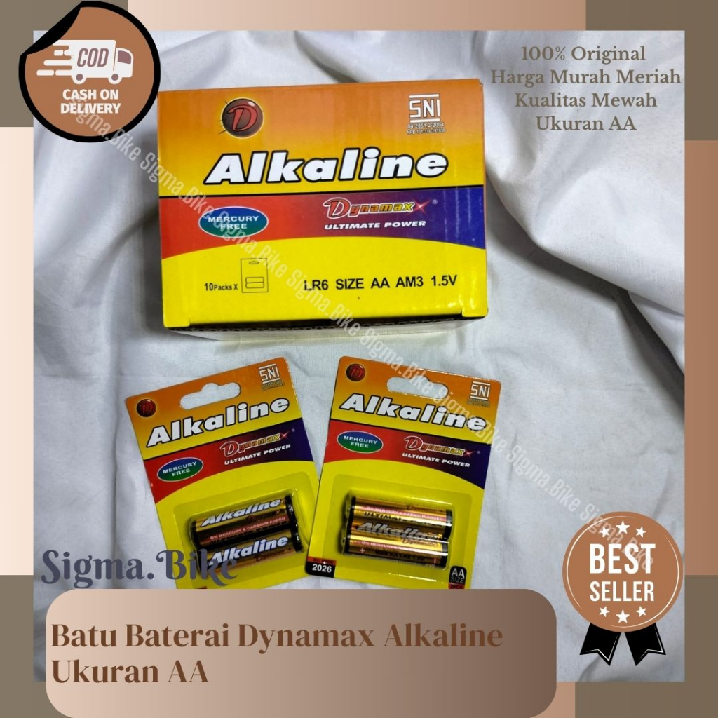 Jual {DYNAMAX ALKALINE AA BESAR} BATU BATERAI DYNAMAX ALKALINE AA BATU ...