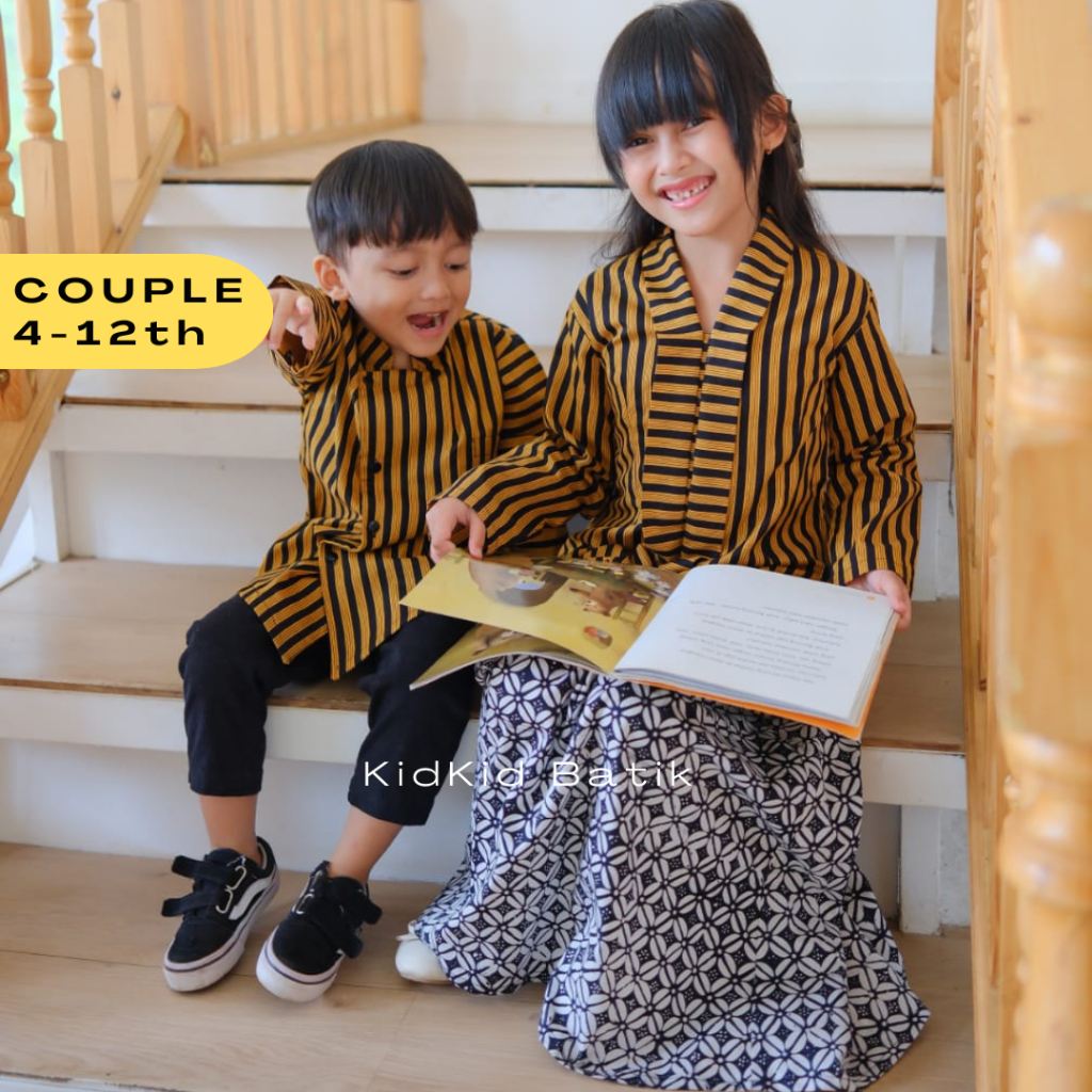 Jual Kemeja Baju Lurik Anak Laki Laki Perempuan Hem Batik Anak Couple ...