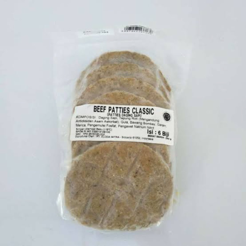 Jual Bernardi Beef Patties Daging Sapi Burger 240 Gram (isi 6 Pcs ...