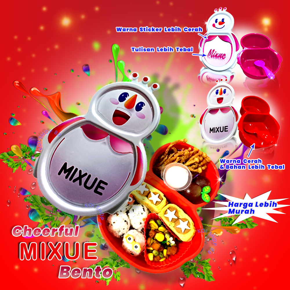 Jual 12PCS Lunch Box Mixue Viral Tepak Bekal Anak Anak Lucu Cheerful ...