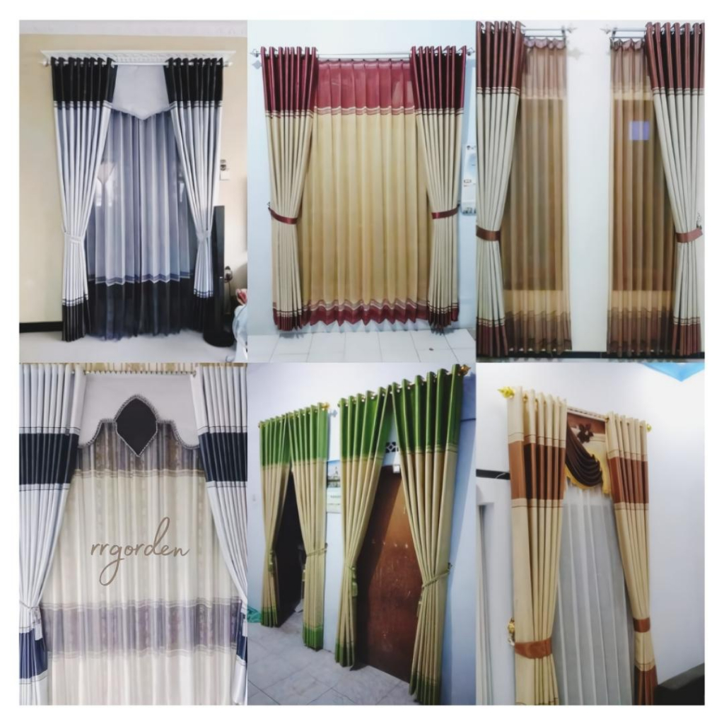 Jual Hordeng Gorden Gordeng Jendela Blackout Minimalis Gordyn Motif ...