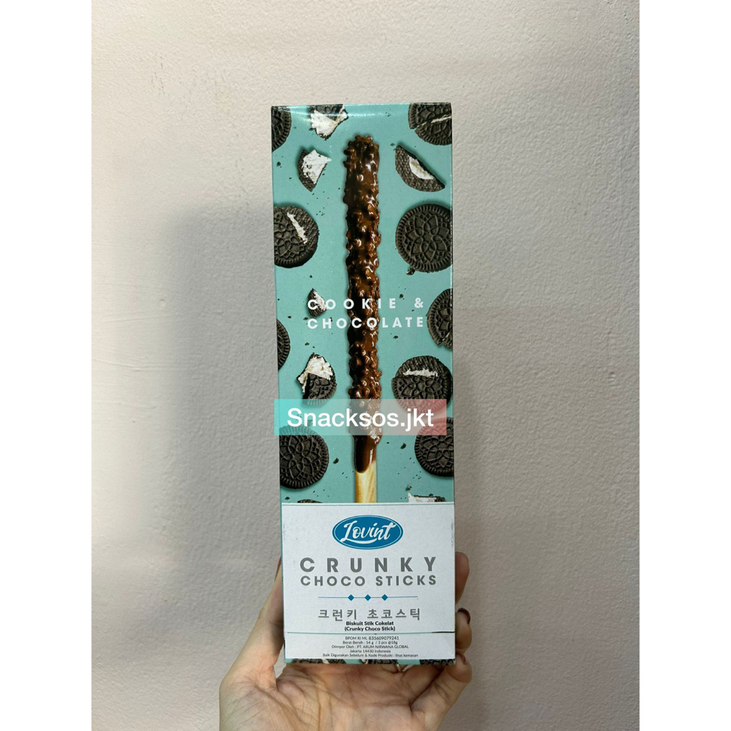 Jual LOVINT CRUNKY COOKIE CHOCO STICK / POPPING CANDY CHOCO STICK ...