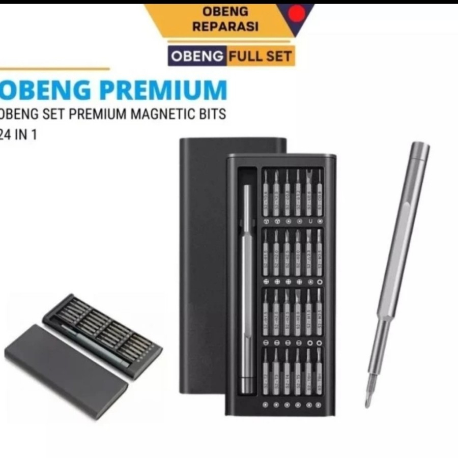 Jual Obeng PREMIUM Multifungsi Set 24 In 1 Screwdriver Kit Hardware ...
