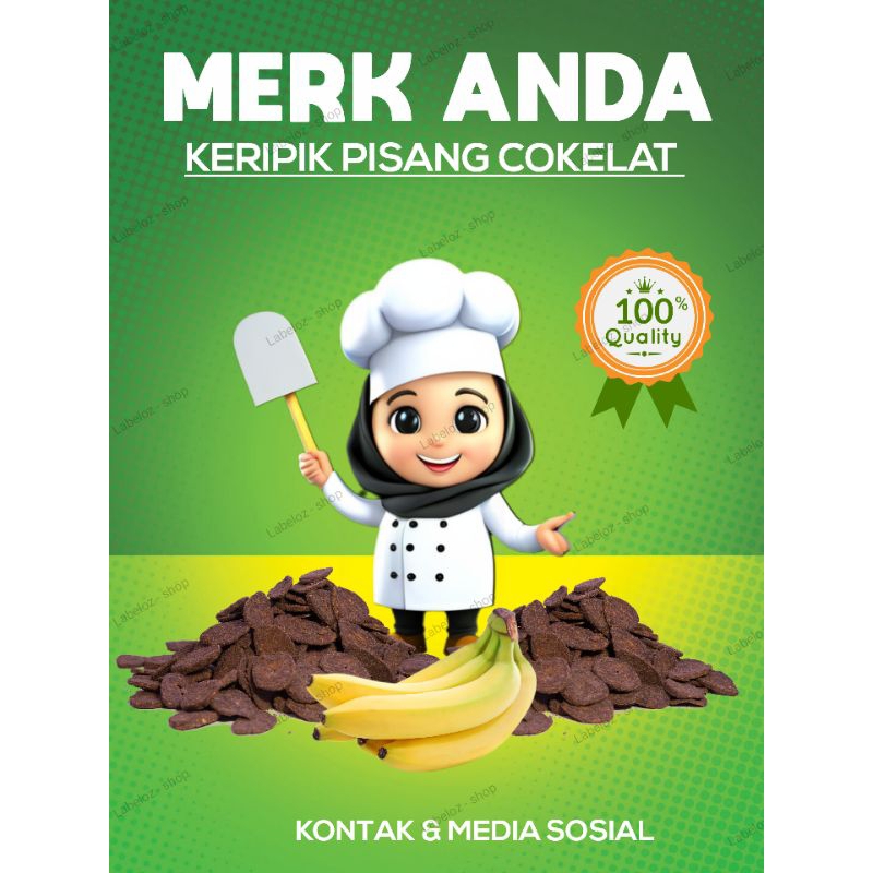 Jual Stiker keripik pisang coklat lumer | Shopee Indonesia