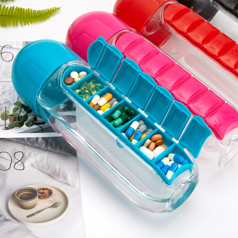 Jual HA Botol Minum Obat Pill Daily Setiap Hari Pil Pengingat Aesthetic ...