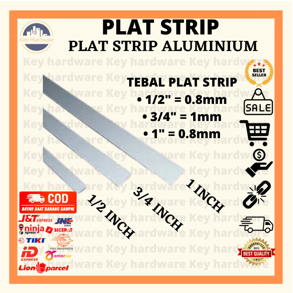 Jual Plat Strip Aluminium Panjang 6m Silver | Shopee Indonesia