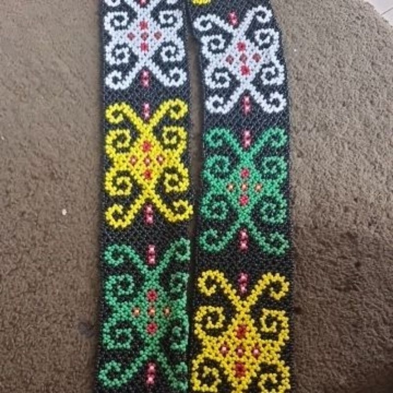Jual syal manik khas dayak borneo warna kgas dayak panjang 1.5 m ...