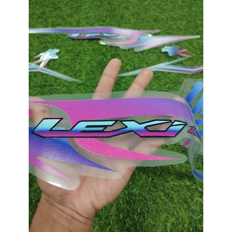 Jual STRIPING TRANSPARAN YAMAHA LEXI DESAIN LIST FONT HAYABUSA RAINBOW ...